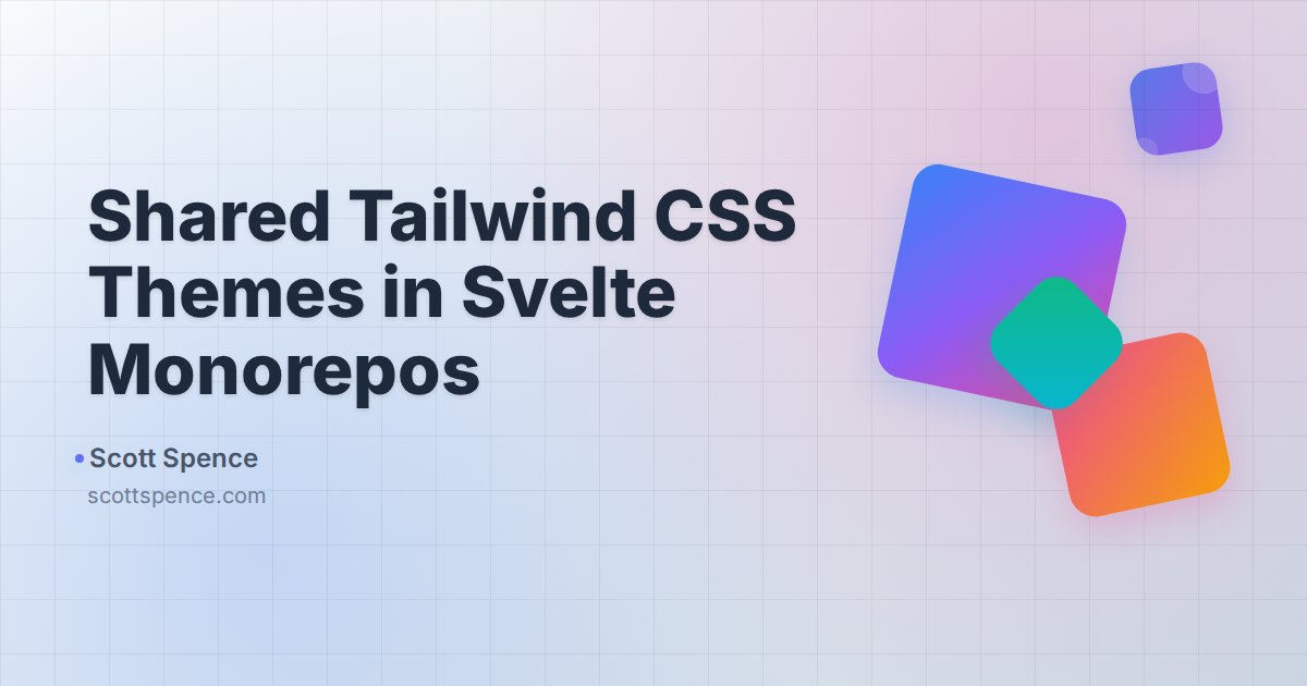 Shared Tailwind CSS Themes in Svelte Monorepos - Scott Spence
